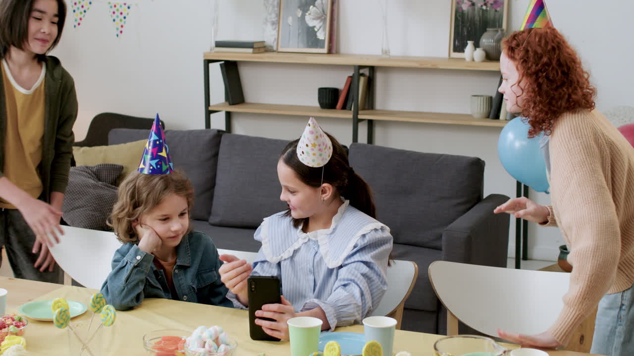 Free stock video - Children in a birthday party