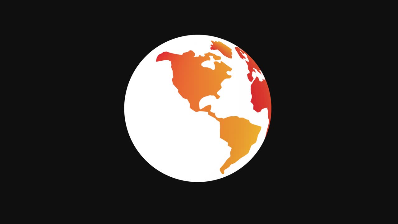 White Earth globe icon isolated on black background. World or Earth ...