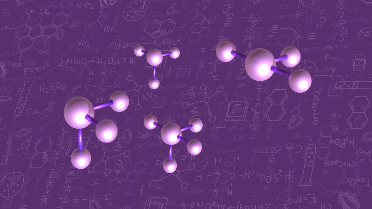 Premium stock video - Animation of molecular structures, mathematical ...