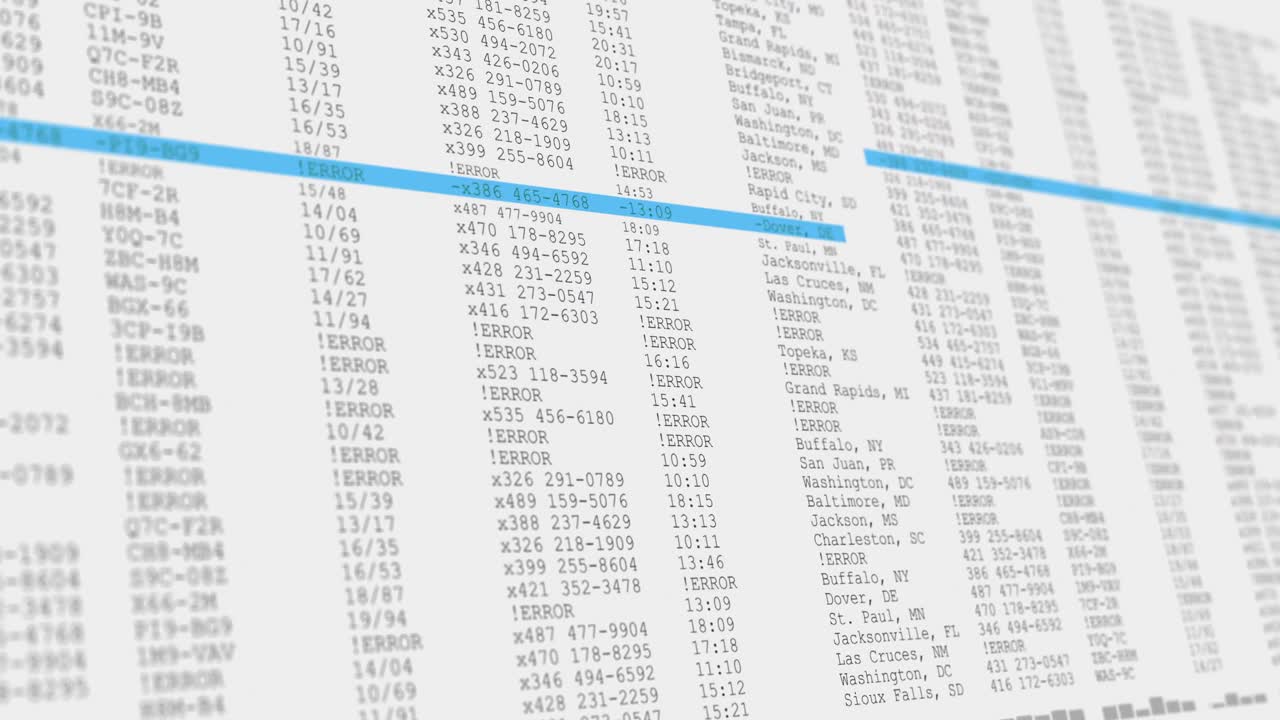 Premium stock video - Animation of data processing on white and blue ...