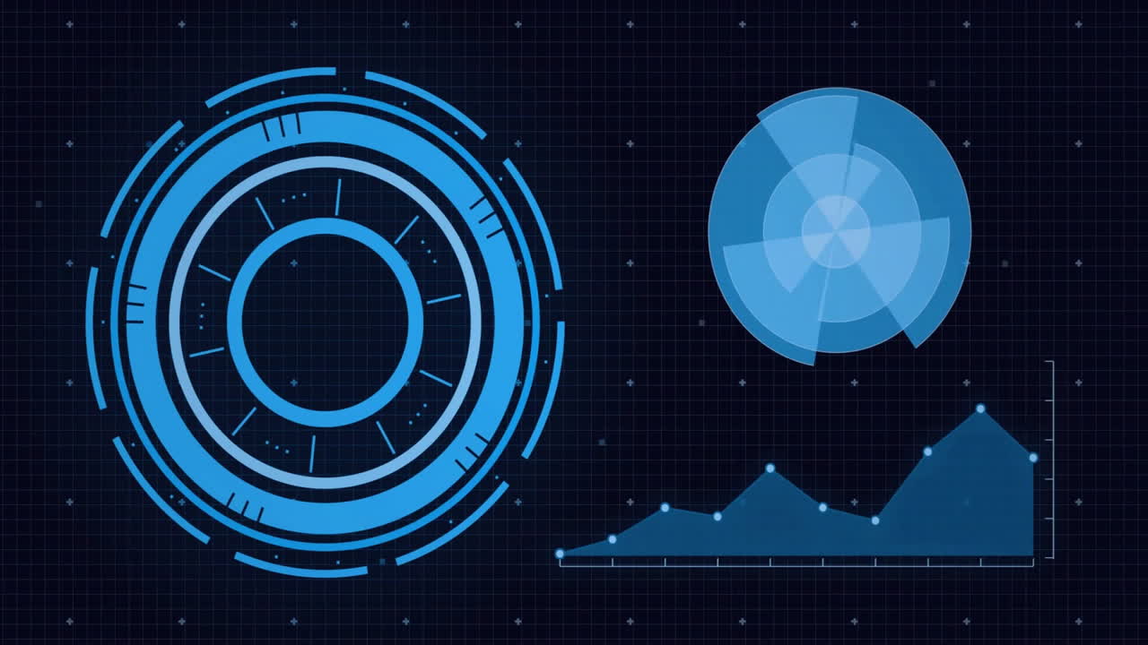 Premium stock video - Futuristic data visualization animation with ...