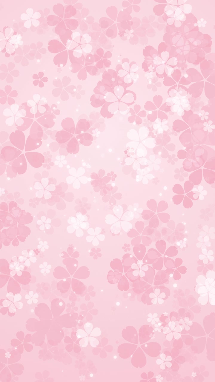 Gentle animated pink background with cherry blossoms. Small rotating ...
