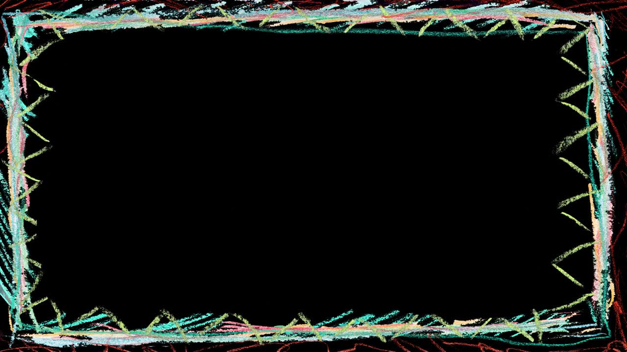 Frame Hand Drawn Animation With Screen Blending Mode Stock Video Free ...