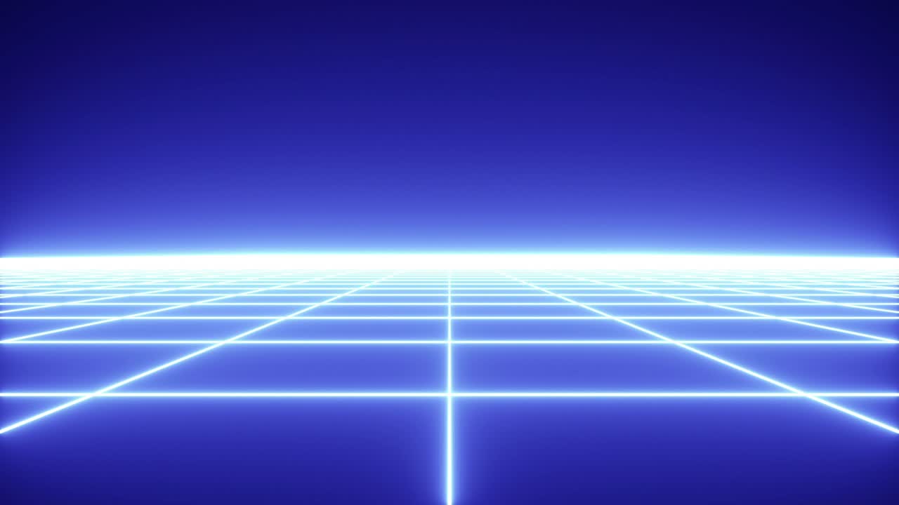 Premium stock video - Blue retro synthwave style grid background ...