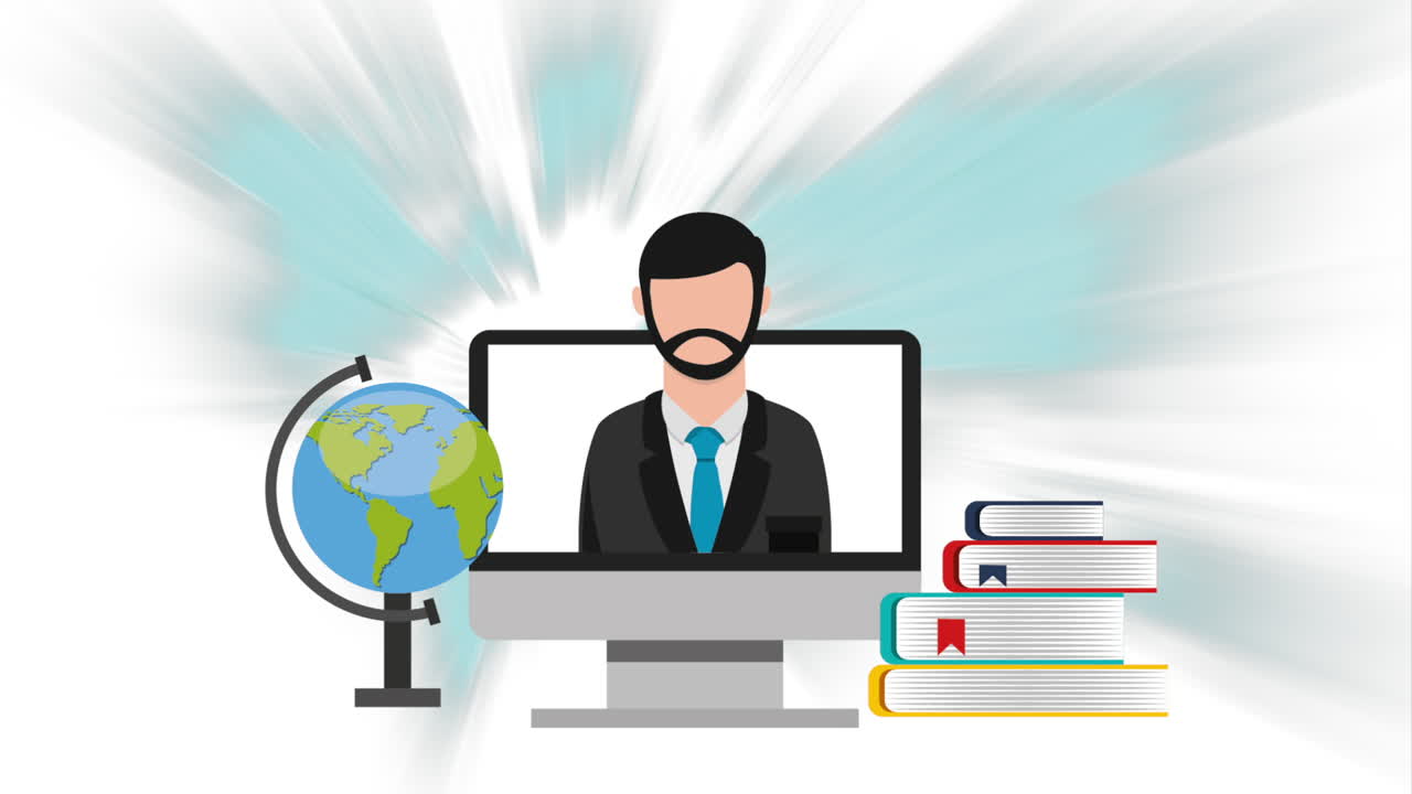 Distance education design, Video Animation | Premium Stock Video Footage