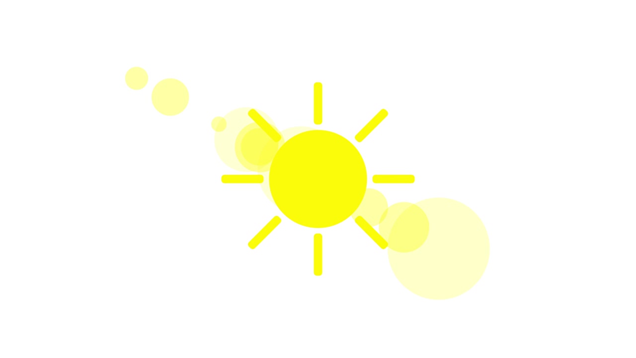 Sunshine icon animation with white background. icon design. video ...