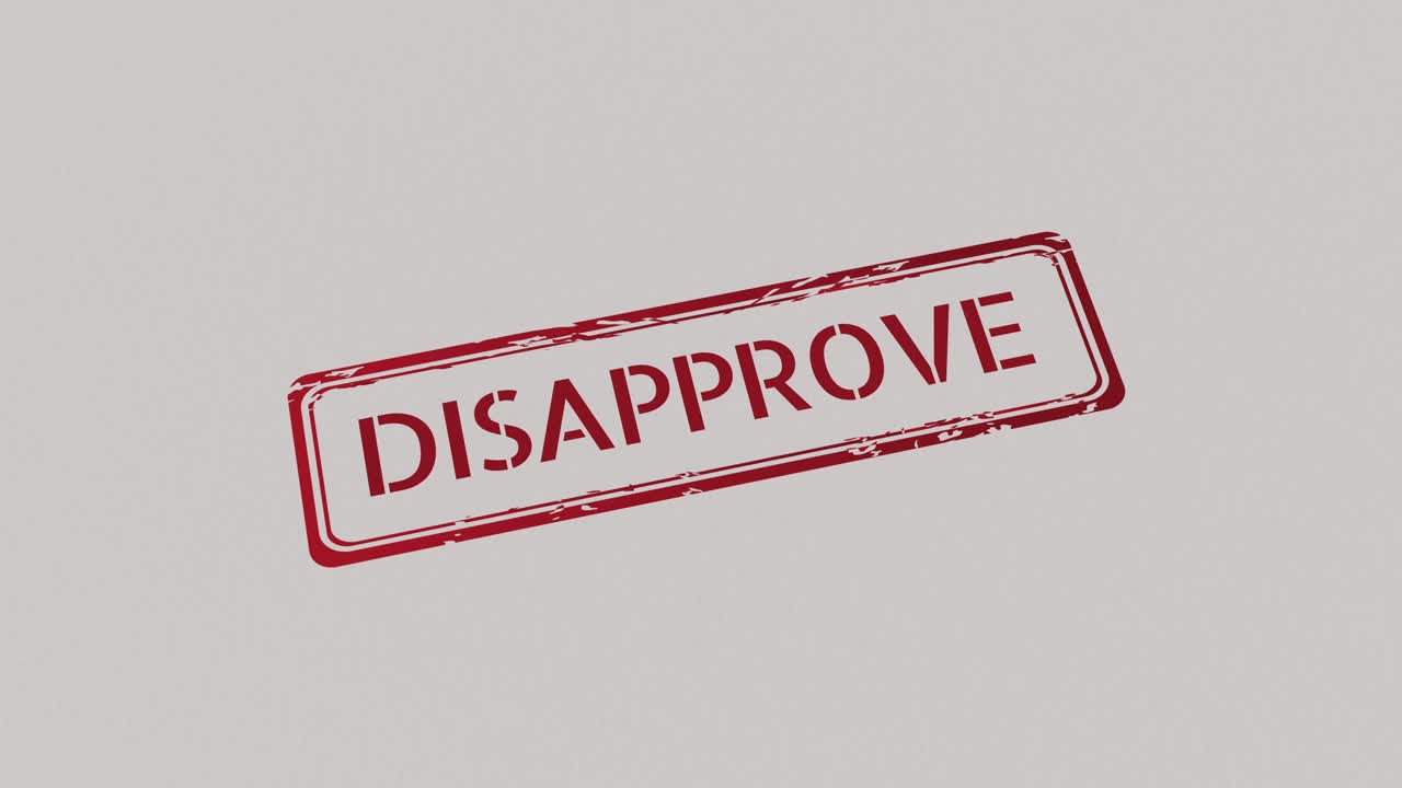 DISAPPROVE Stamp | Premium Stock Video Footage
