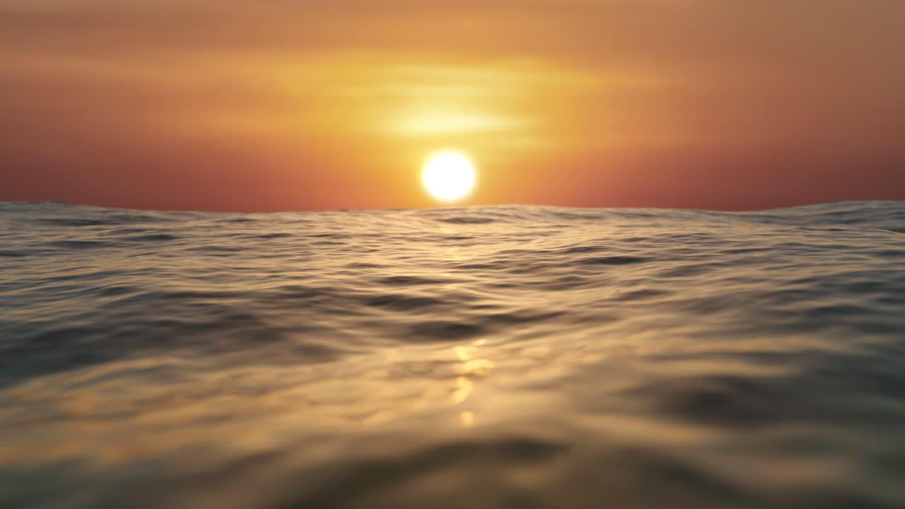 Beautiful Sunset and calm sea looped ocean Sunrise 4k | Premium Stock ...