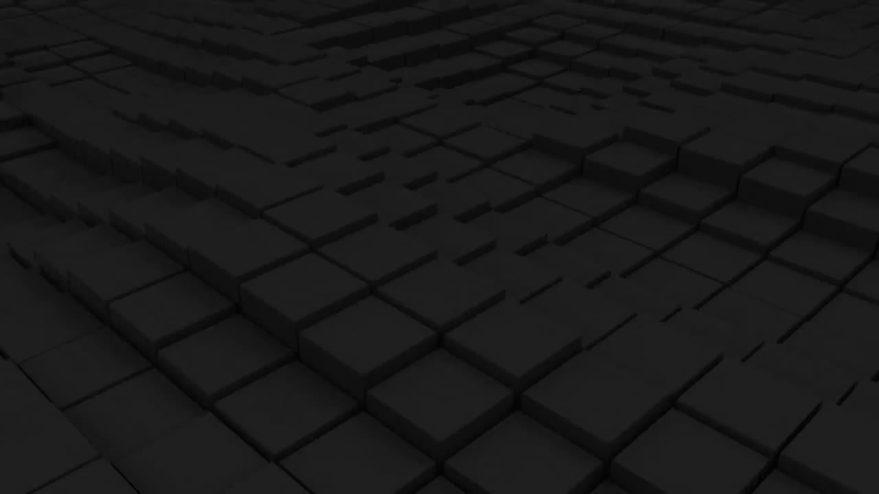 Premium stock video - Black blocks moving in wavy pattern