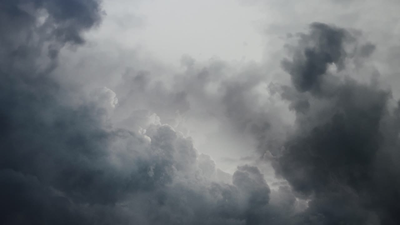 Thunderstorm In Moving Clouds In Dark Sky 4K Free Stock Video Footage ...