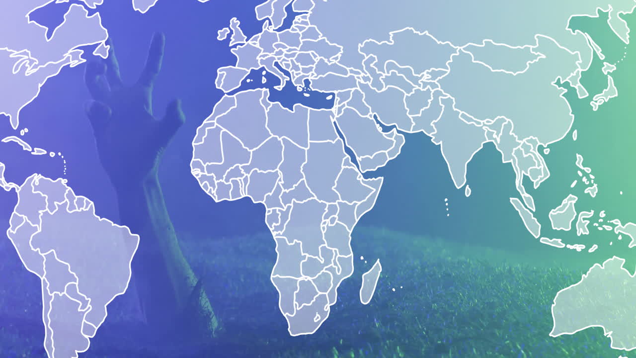 animating world map over underwater scene with aquatic plants | freepik