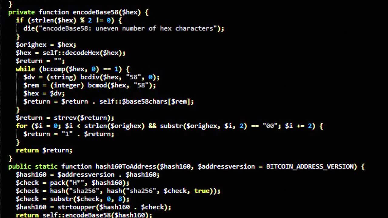 Premium Stock Video A Simple Source Code Text Animation From A Public Domain Project