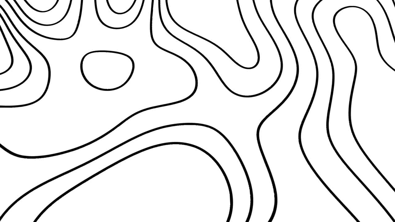 Premium stock video - Animation of black isohypses moving on white ...