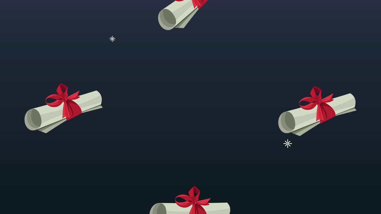 Graduation celebration animation with diplomas | Premium Stock Video ...