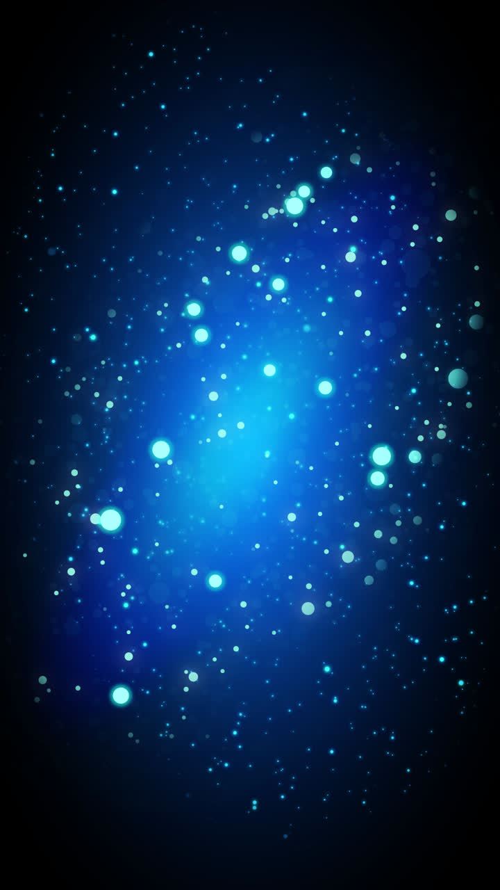 Abstract Blue Bokeh Starfield Background | Premium Stock Video Footage