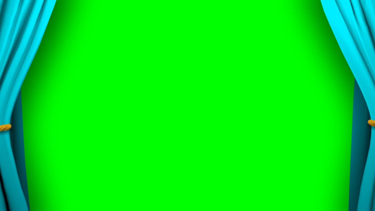 Curtains Opening And Closing Stage Theater Cinema Green Screen 4K Free ...