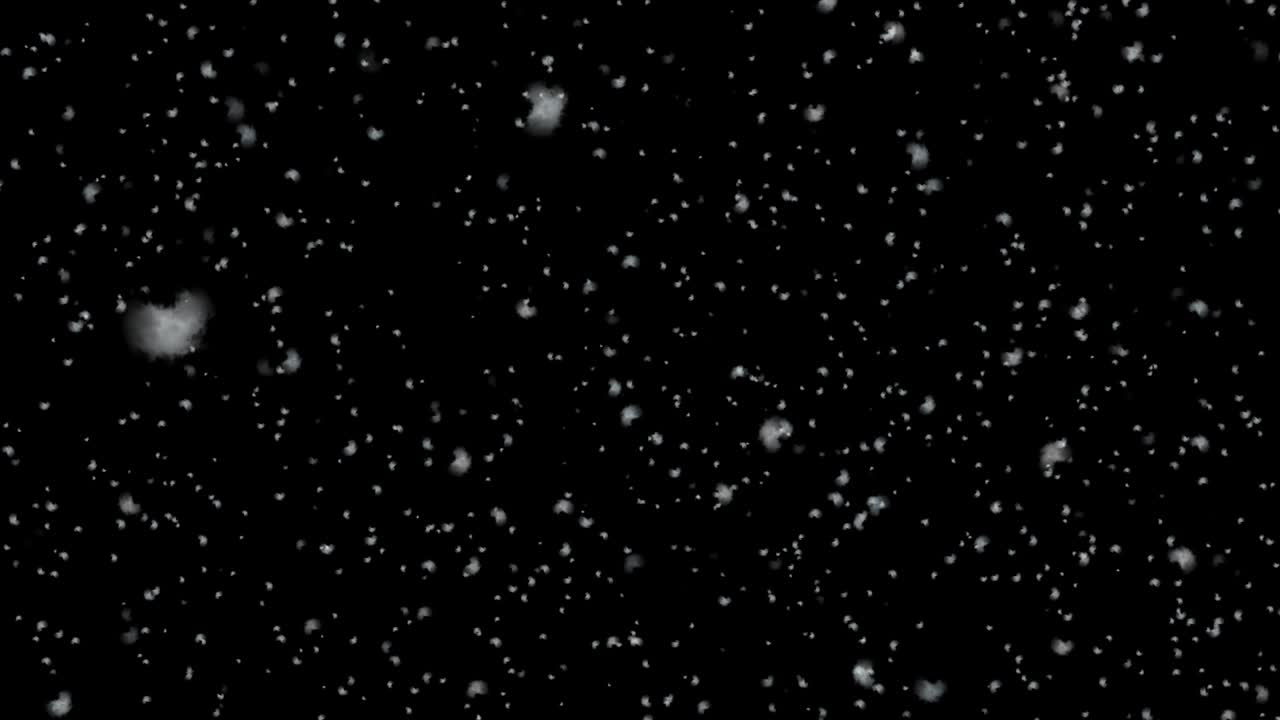 realistic snow falling - isolated on black with transparency alpha ...