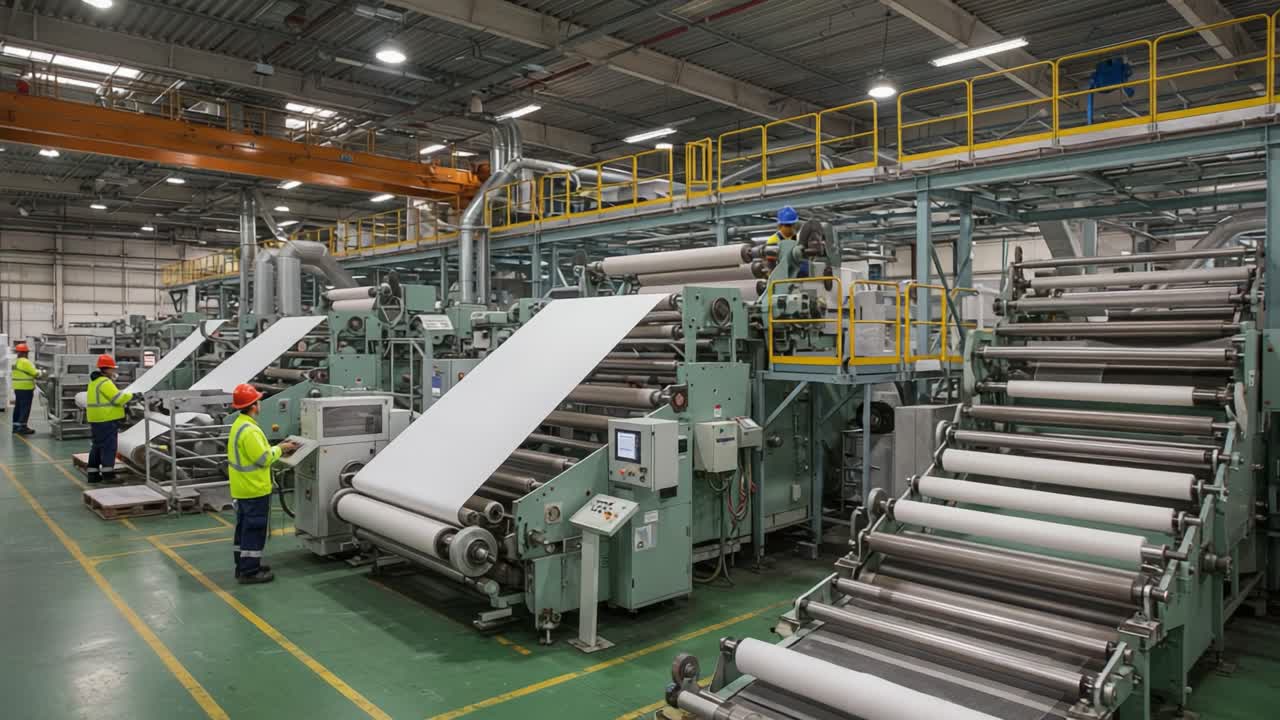 A State-of-the-Art Industrial Paper Production Facility Showcasing ...