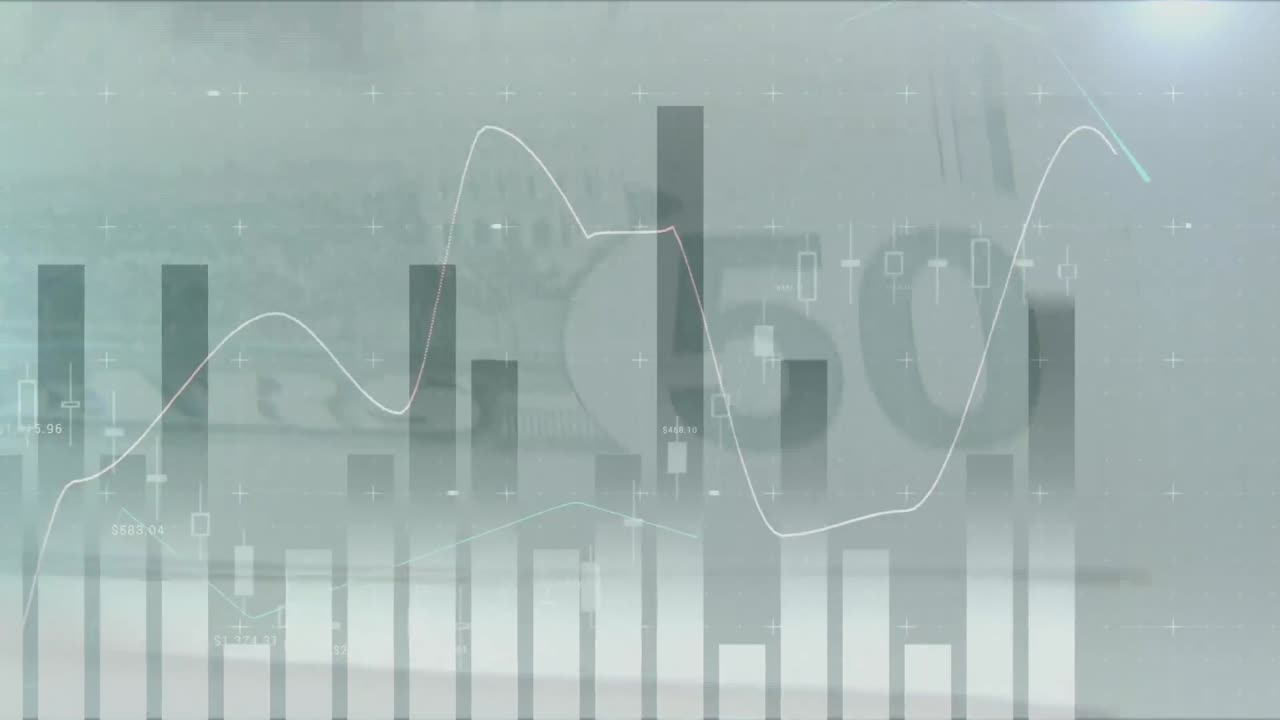 Premium stock video - Graphs, charts and flipping pages