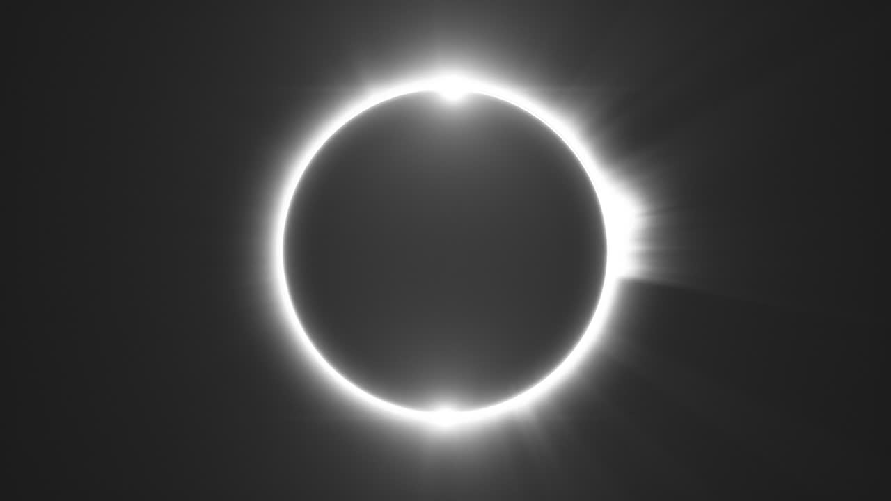 Halo Of Light During Total Solar Eclipse Alignment Of Sun, Moon And ...