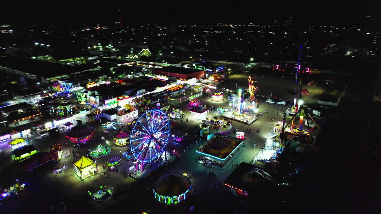 Premium stock video - Night view of a mexican fair in veracruz, mexico