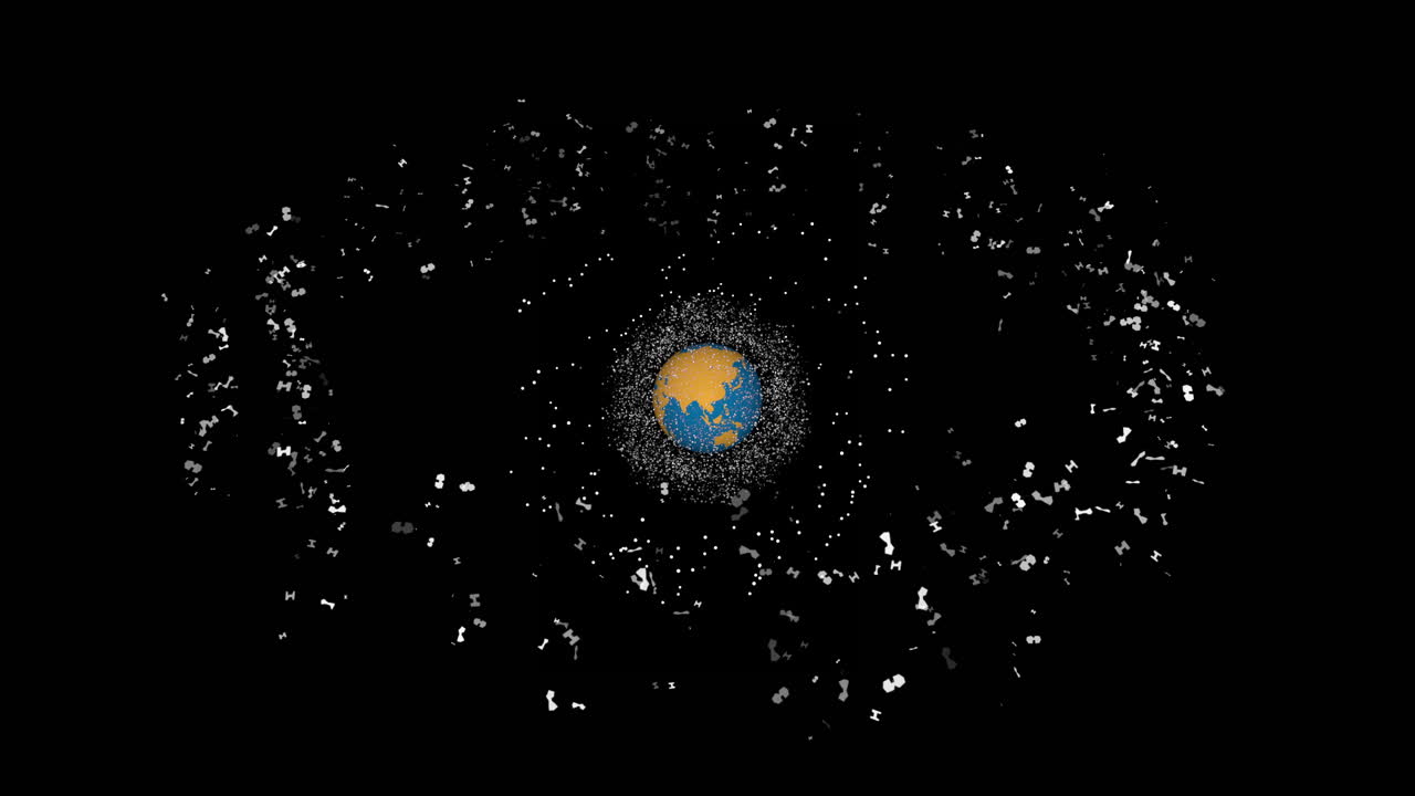 Vidéo de stock Premium - Satellites en orbite terrestre basse, moyenne ...