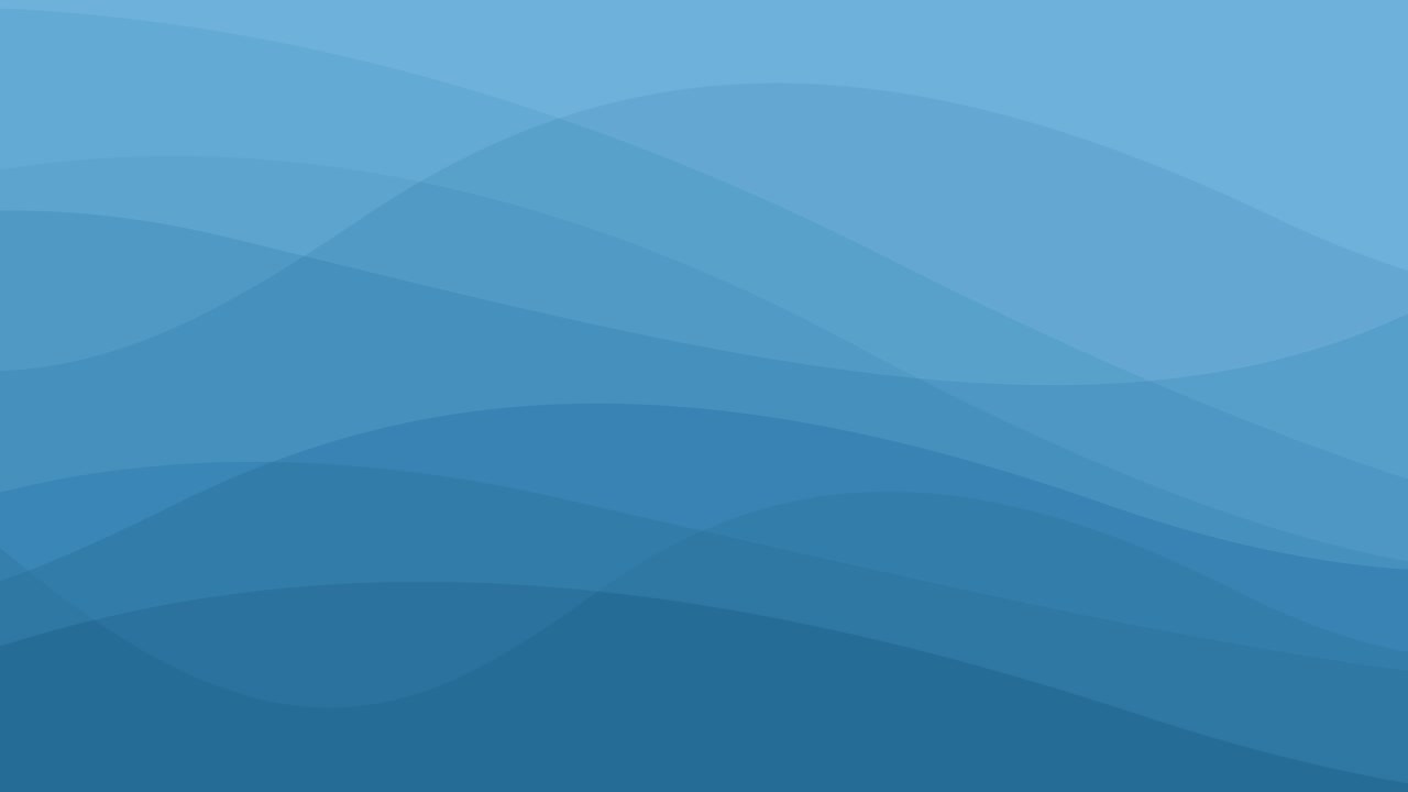 Loopable slow motion blue abstract wave background with layered ...