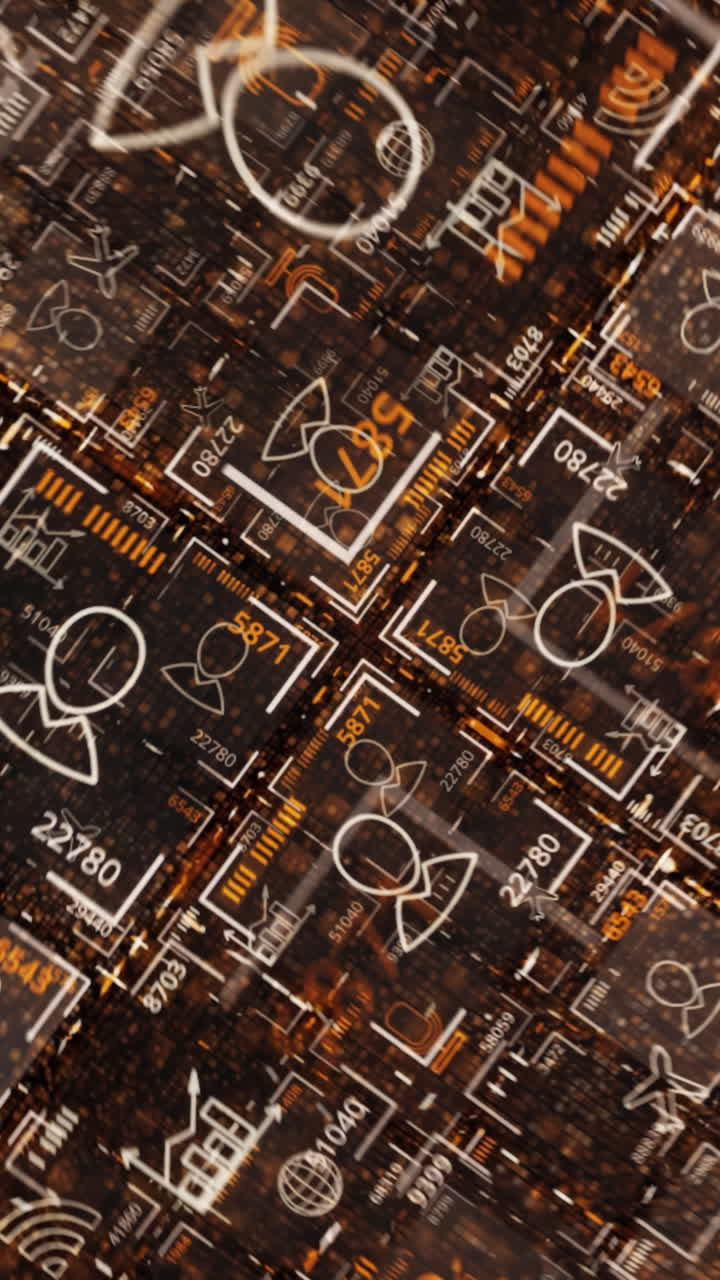 Modern data visualization interface Premium Stock Video Footage