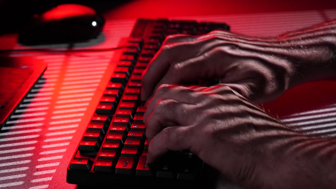 Hacker Or Coder Types Code On A Computer Keyboard In A Close Up Free 1749