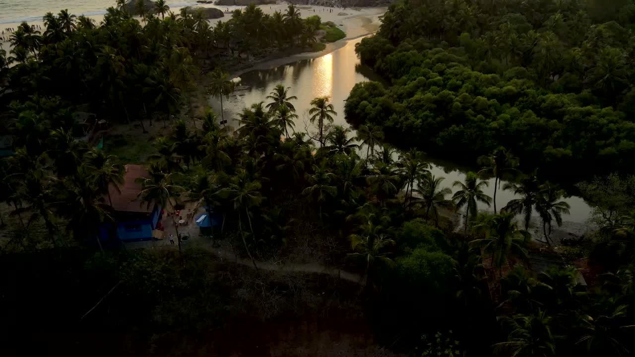 Aerial Drone Shot of Kapu Beach, Udupi, Featuring Its Majestic ...