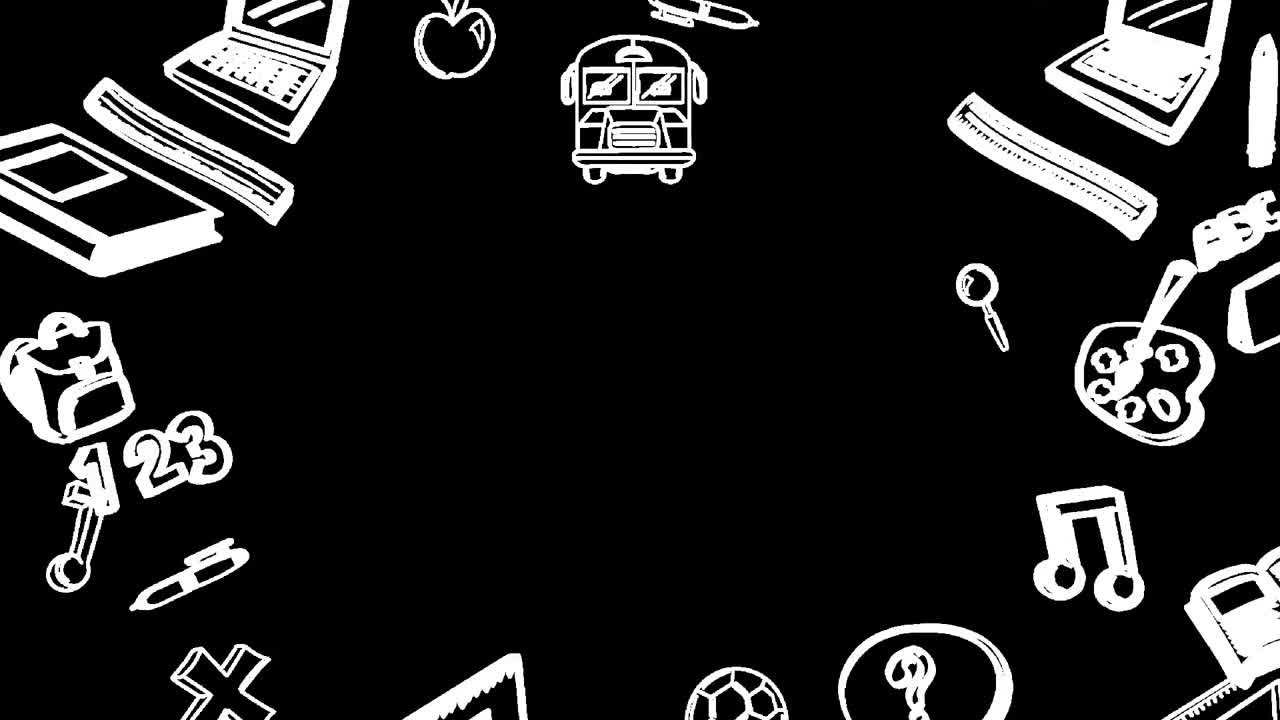 Premium stock video - Back to school graphics graphics on transparent ...