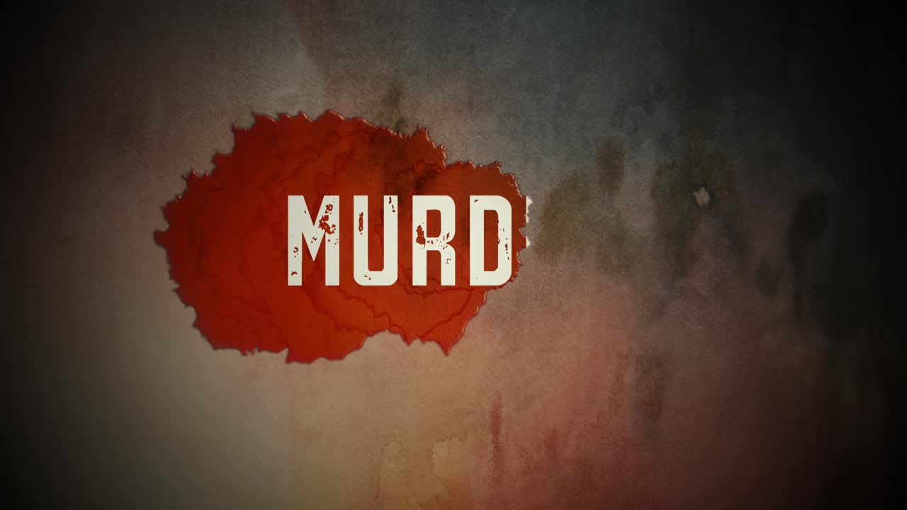 Premium stock video - Murder text animation white template