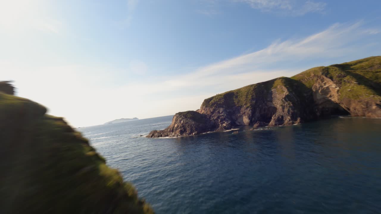 Dunquin Harbour Cinematic FPV 4.K Free Stock Video Footage Download Clips