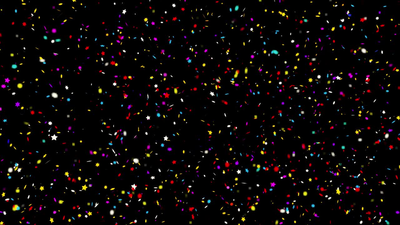 Animation colorful Glitter confetti falling Popper Explosion 4K Loop ...