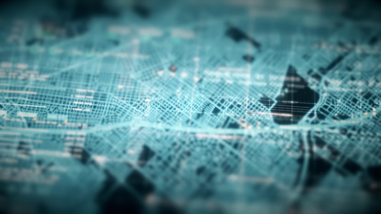 Premium stock video - Futuristic hi-tech user interface digital map ...
