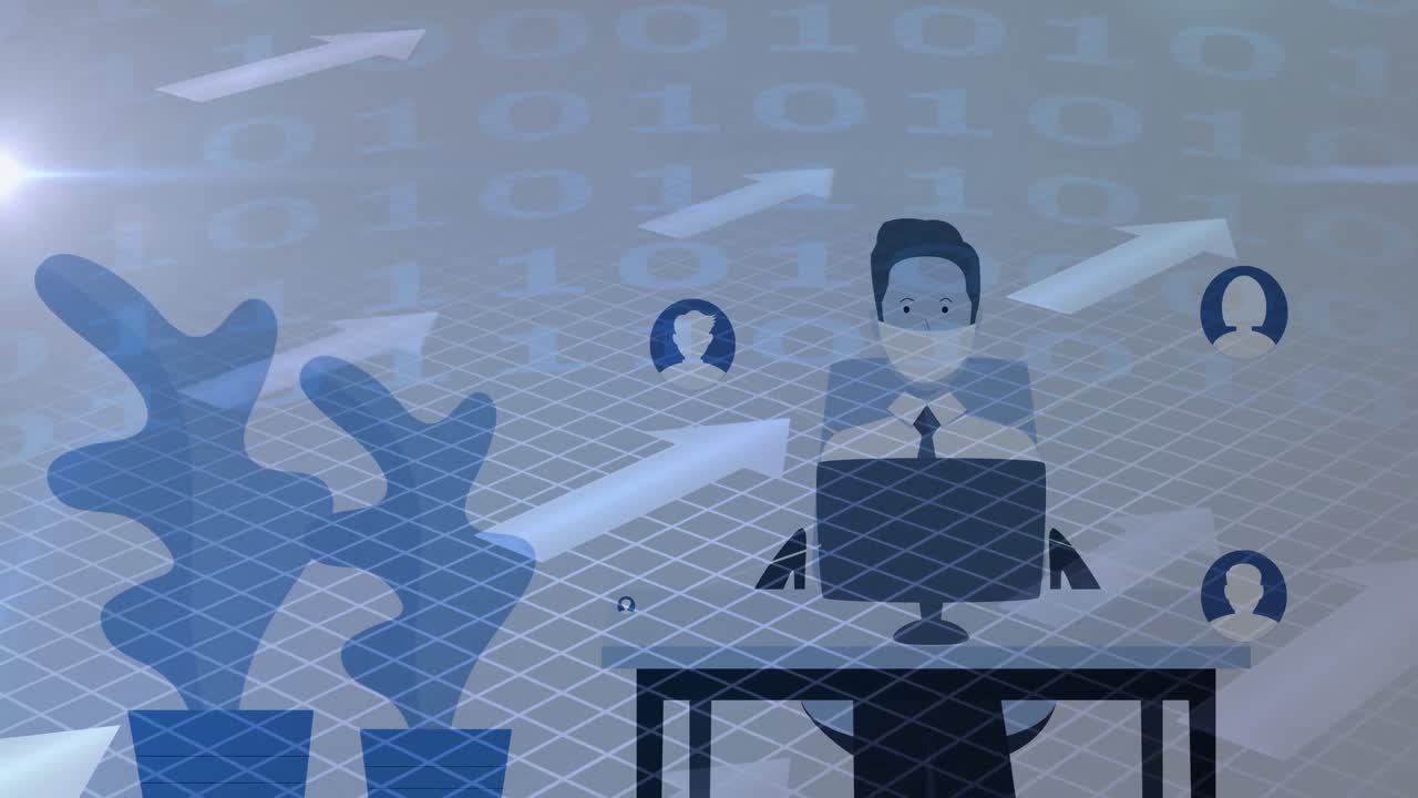 Premium stock video - Animation of binary coding processing over ...