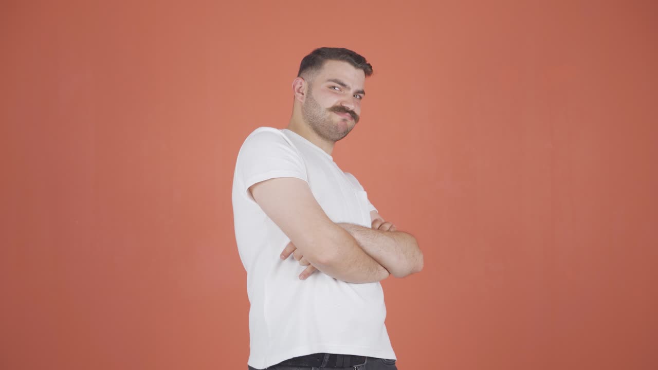 Premium stock video - Conceited arrogant man.