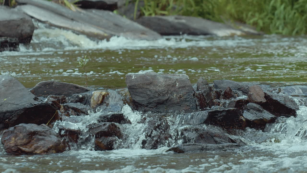 Premium stock video - River rapids with little water streams, cinematic ...