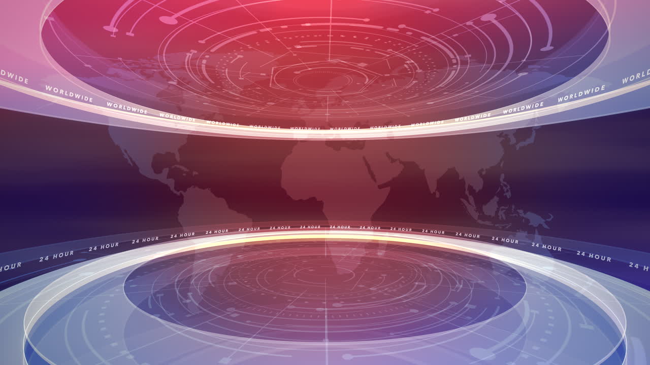 Premium stock video - News intro graphic animation with lines and circular shapes 23