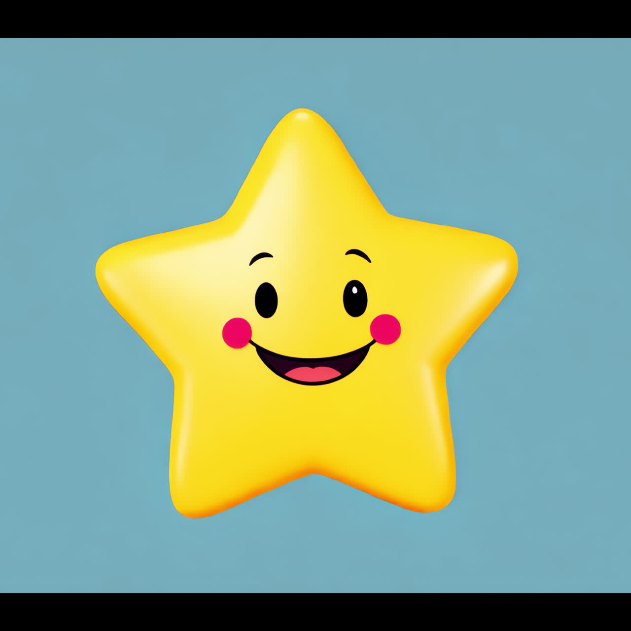 Cute winking star illustration animation isolated asset, transparent 4K ...