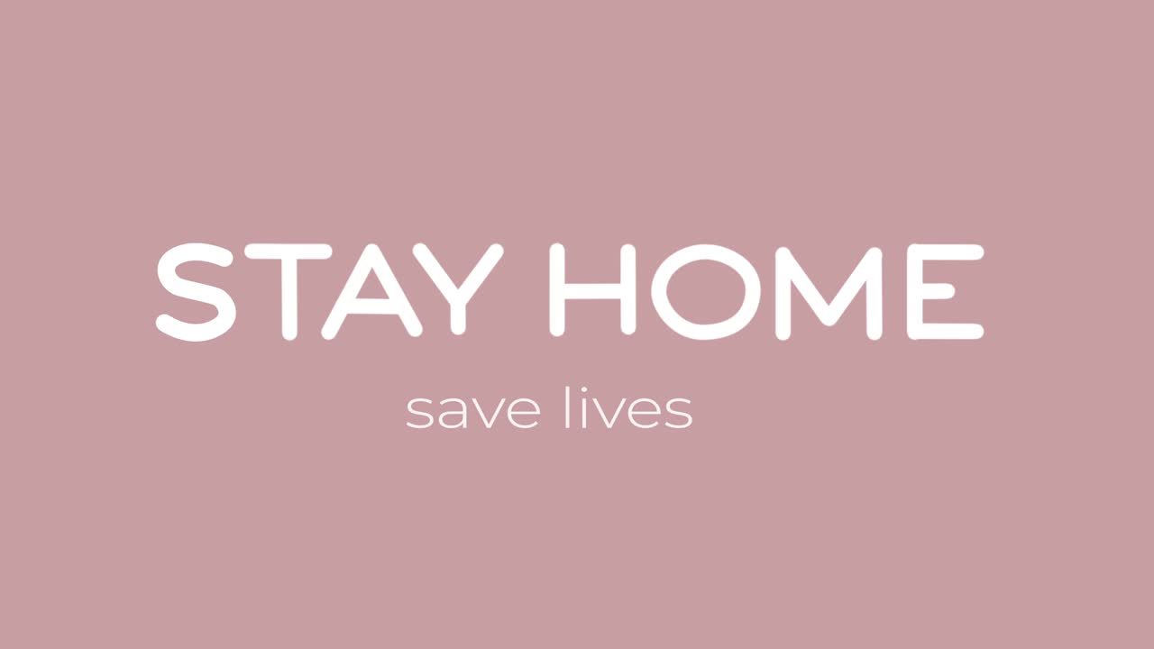 Stay home and save lives moving animation | Premium Stock Video Footage