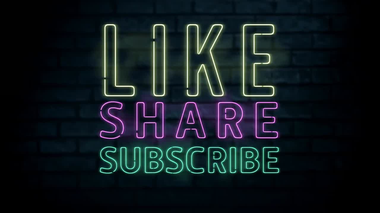 Premium stock video - Animation of neon style words like share and ...