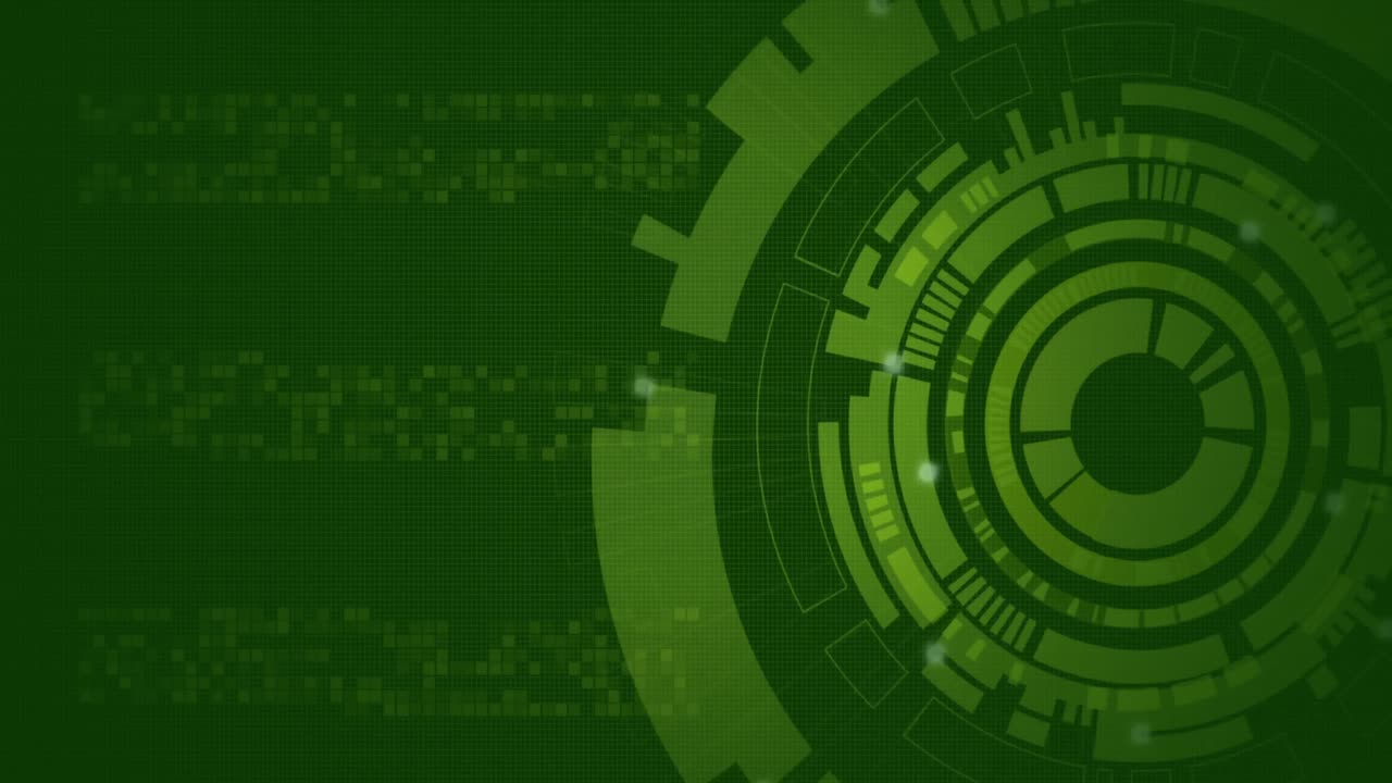 Animation of data processing over scope spinning | Premium Stock Video ...