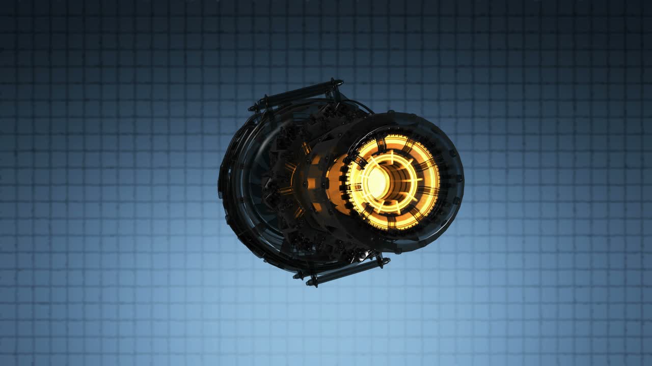 Loop Rotate Jet Engine Turbine Free Stock Video Footage Download Clips