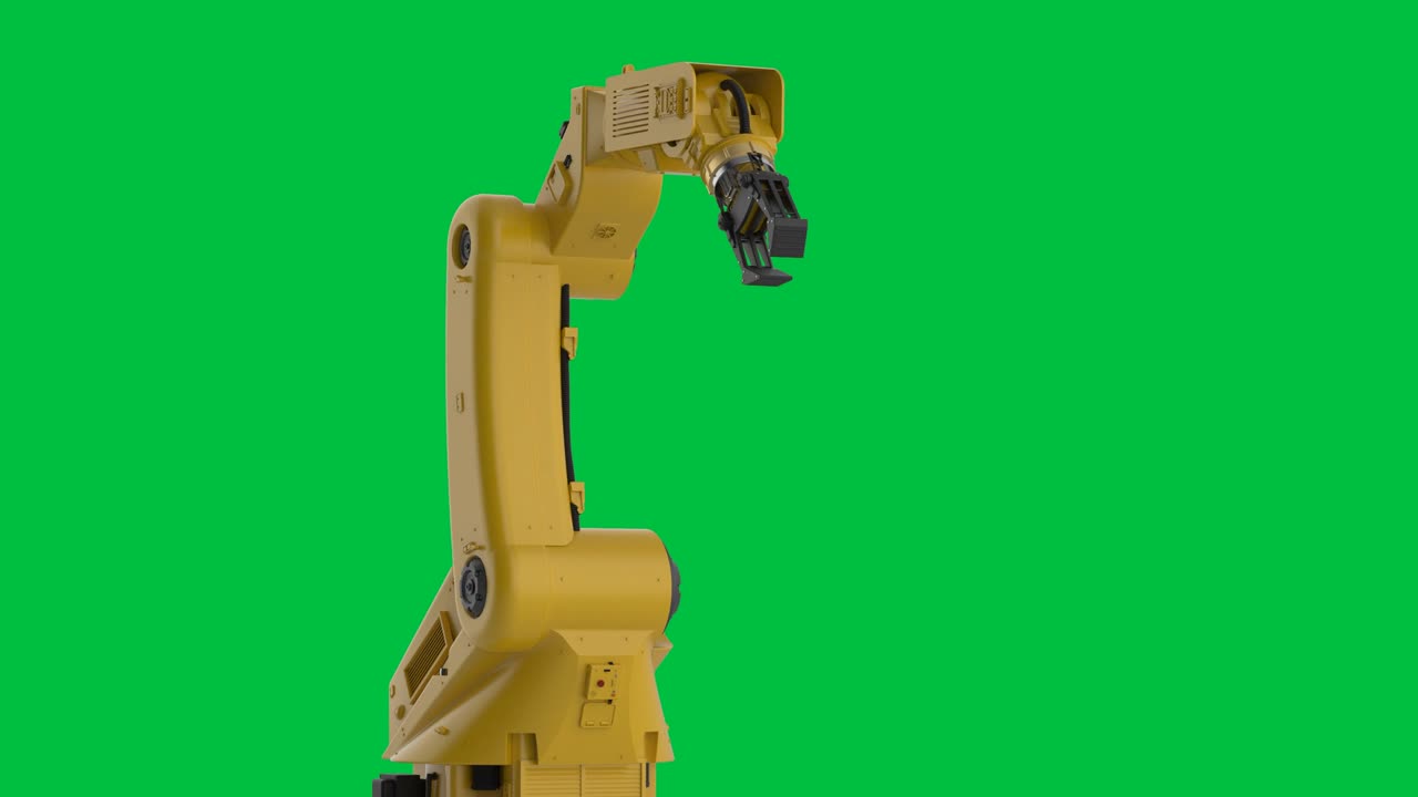 Robotic arm on green screen | Premium Stock Video Footage
