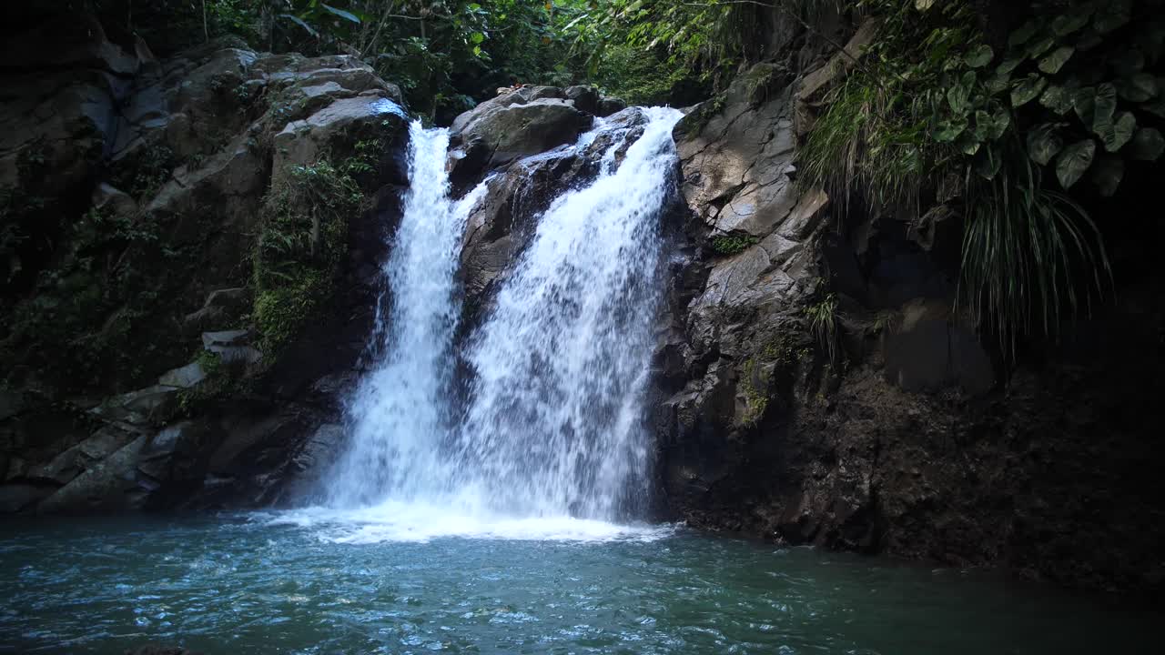 Vídeo Gratis - Waterfall in jungle 4k. martinique didier