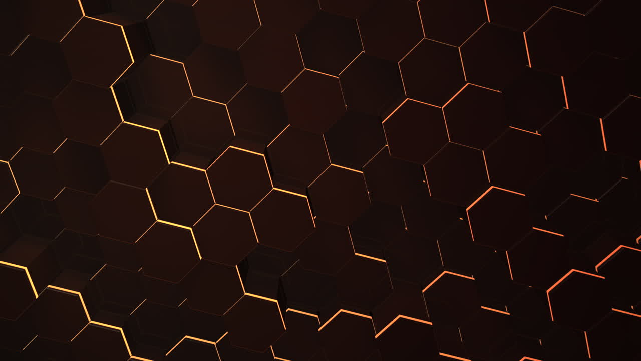 Premium stock video - Motion dark black hex grid background 21