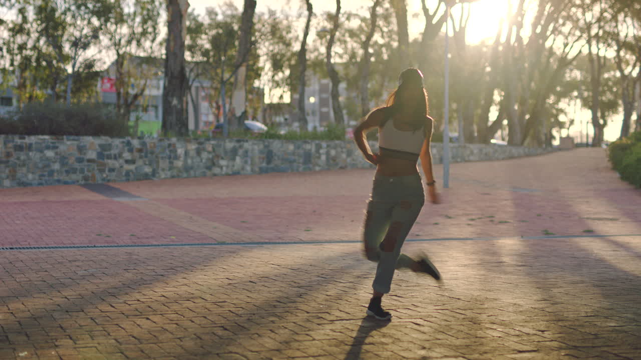 Premium stock video - Dancing woman in miami city