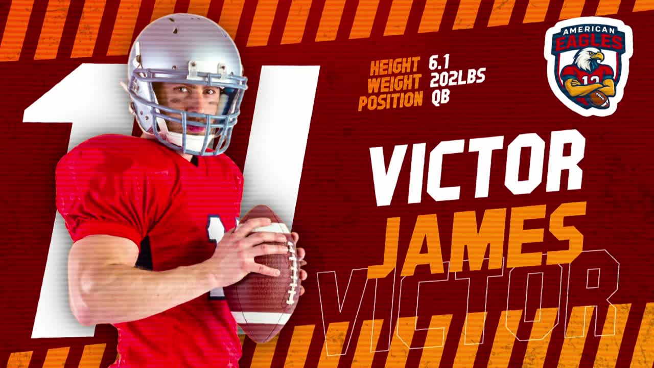 Sport player intro template for athlete profile highlights and action ...