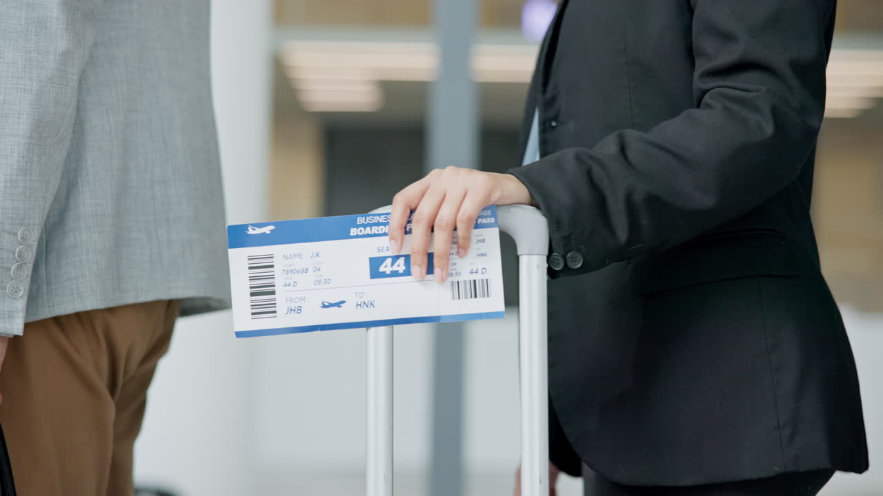 Ticket, Queue And People At An Airport For Travel Free Stock Video ...